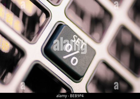 Close-up Of Percentage Symbol On Red Arrow Stock Photo - Alamy