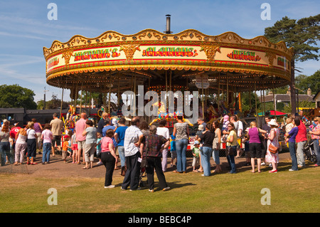 The Victorian Gallopers Roundabout carousel at Bressingham museum in ...
