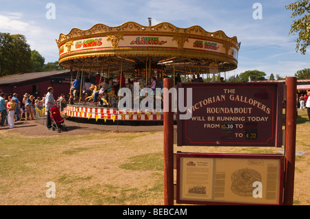 The Victorian Gallopers Roundabout carousel at Bressingham museum in ...