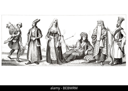 Persians. Engraving, 19th century Stock Photo - Alamy