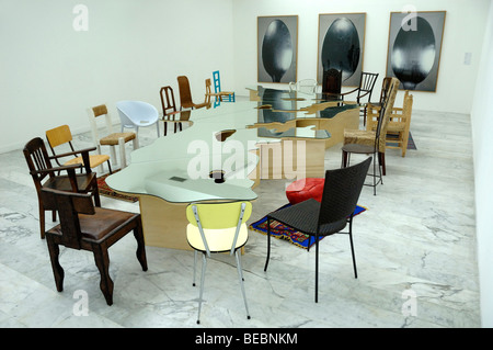 Display of Tables & Chairs Installation Art at the Modern Art Museum or ...