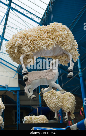 Art sculpture, Sheep made from scrap metal and spark plugs Stock Photo ...
