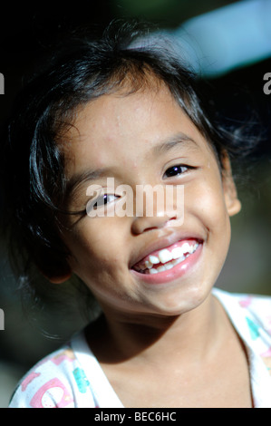 Young girl portrait in the Philippines. Filipina child living in ...