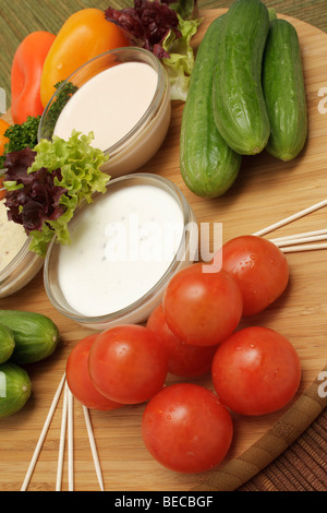 Miniature capsicum, cocktail tomatoes, miniature gherkin, lettuce ...