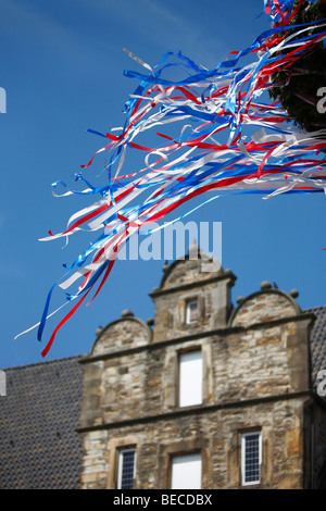 Coloured Ribbons Blowing In The Wind Stock Photo - Alamy