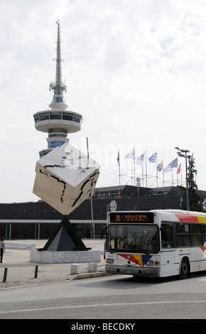 OTE National Telecommunications tower at the International Trade Fair ...