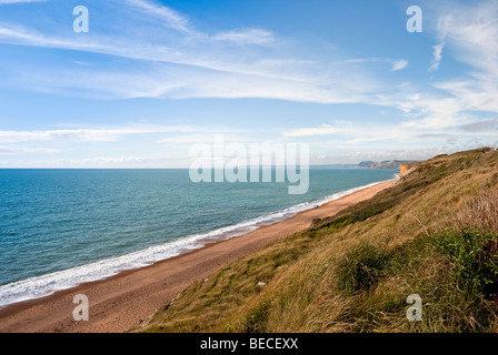 CHESIL BEACH AND LYME BAY. DORSET UK Stock Photo - Alamy