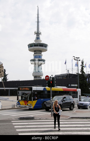 OTE National Telecommunications tower at the International Trade Fair ...