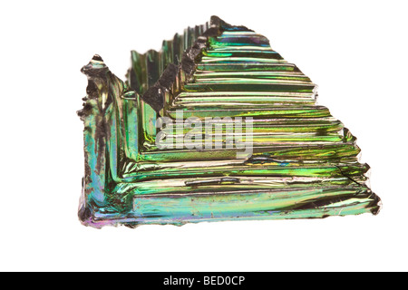Bismuth, metal, elementary, hopper crystals, step lattice formation ...