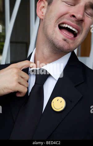 Businessman in full suit in New York subway metro Stock Photo - Alamy