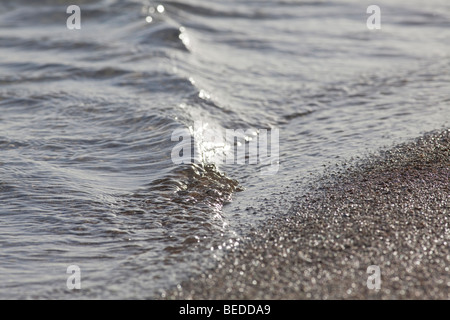 Water Washing Up Onto The Sandy Beach; Providenciales Turks And Stock ...