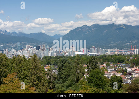 Vancouver City View with Mountains from Queen Elizabeth Park Stock ...