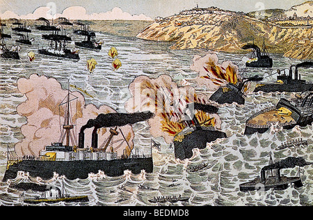 Russo-Japanese War, Battle of Port Arthur, 1904 Stock Photo - Alamy