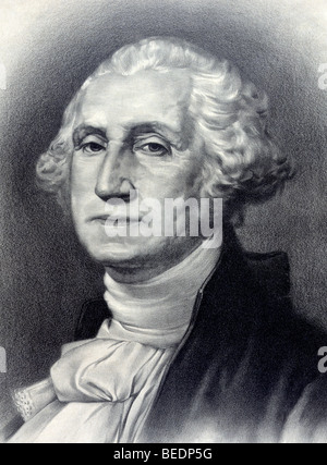 George Washington and the US Constitution. Painting entitled ...
