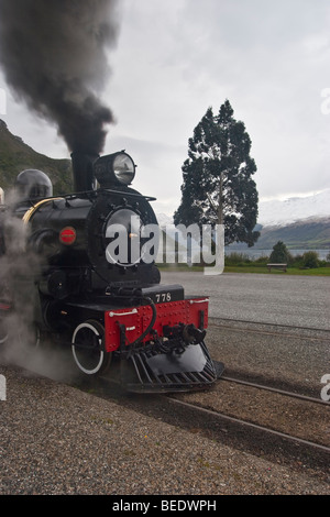 Kingston Flyer steam train in New Zealand Stock Photo - Alamy