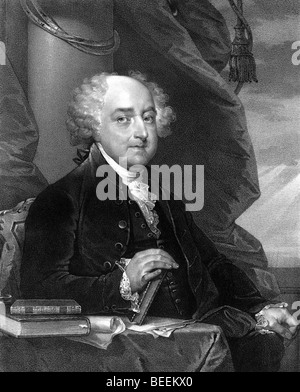 Portrait print of John Adams - the second US President (1797 - 1801 ...