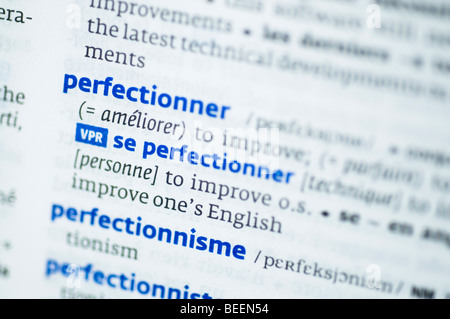 French-English language dictionary - entry for 'French' Stock Photo - Alamy