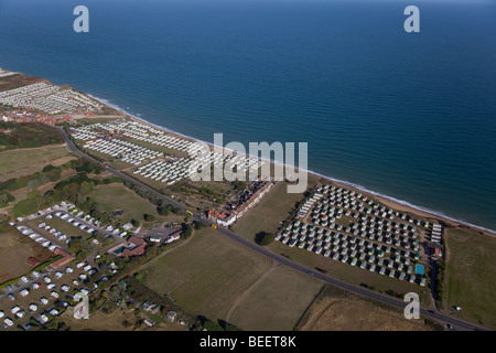 Aerial view of Cromer Town static Caravan Park Norfolk Stock Photo - Alamy