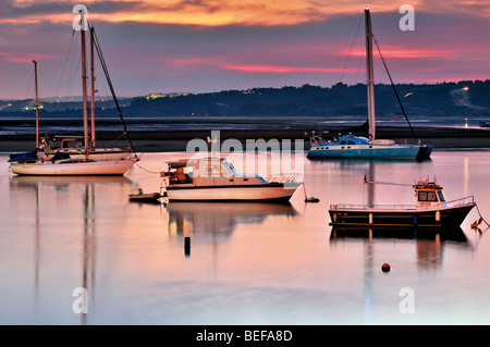 Boats anchoring at the harbour of Alvor, Algarve, Portugal Stock Photo ...