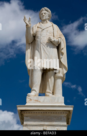 dionysios solomos statue in solomos square zante town zakynthos greece ...