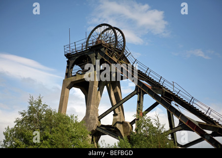 disused coal mine headstocks Stock Photo - Alamy