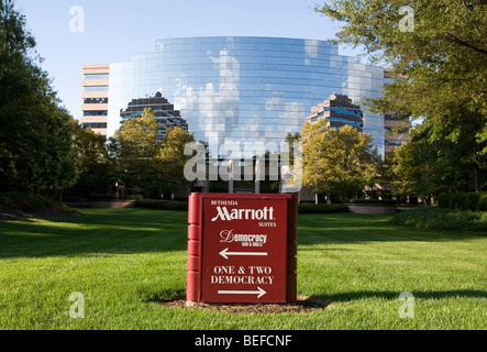 The corporate headquarters of Marriott Hotels in Maryland Stock Photo ...