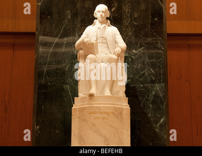 Statue of James Madison inside the Library of Congress Madison Stock ...