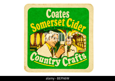 coates somerset cider medium sweet cider country craft beer mat Stock ...