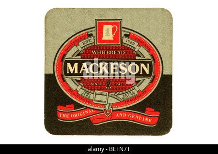 mackeson the original and genuine beer mat Stock Photo - Alamy