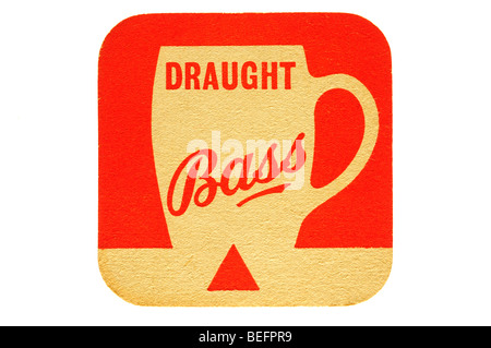 A pint of draught Bass real ale on a pub table pub table drinks glasses ...