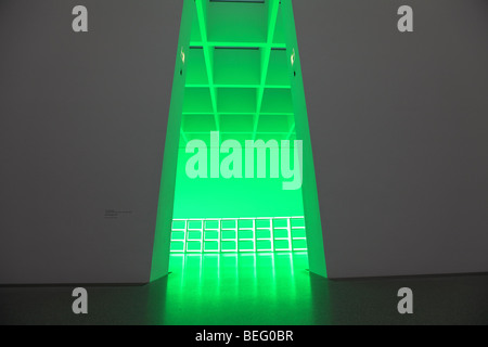 Dan Flavin's installation at the Munich Museum of Art and Design Stock ...