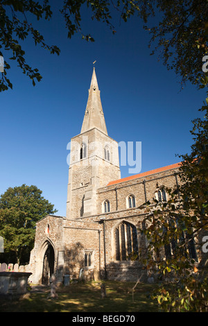 England, Cambridgeshire, Fenstanton Parish Church, millennium window ...