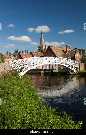 Godmanchester white painted Chinese Bridge Cambridgeshire River Ouse ...