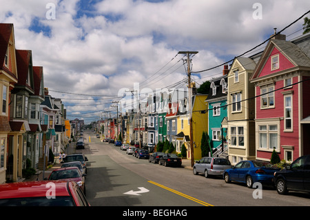 Historic and colorful downtown St. John's, Newfoundland from Signal ...