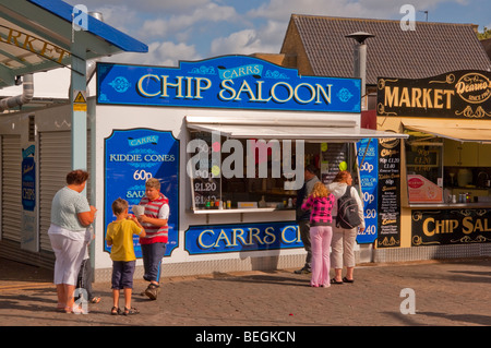 chip stalls on great yarmouth market, norfolk, england Stock Photo - Alamy