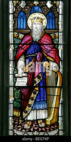 A stained glass window by A. L. Moore depicting The Pelican in Her ...