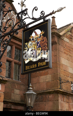 Bears Paw pub sign in Frodsham UK Stock Photo - Alamy