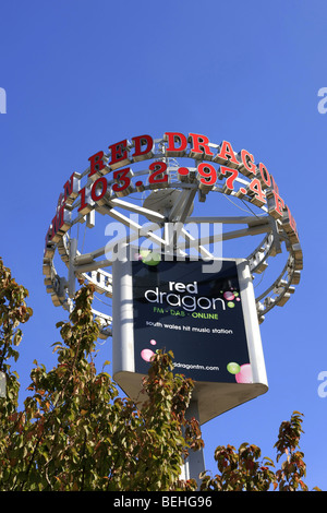 The Red Dragon Centre Sign Cardiff Bay Stock Photo - Alamy