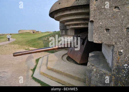 France Normandy, Longues, Atlantic Wall German battery from WW2 Stock ...