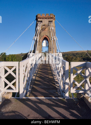 Gattonside Suspension Bridge, Melrose crossing the River Tweed ...