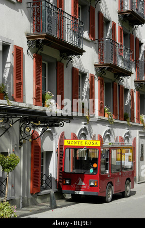 Shuttle bus, Zermatt, Kanton Wallis, Switzerland, Europe Stock Photo ...