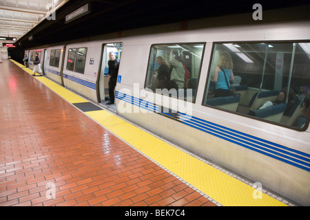Inside a Bay Area Rapid Transit (BART) train, California, USA Stock ...