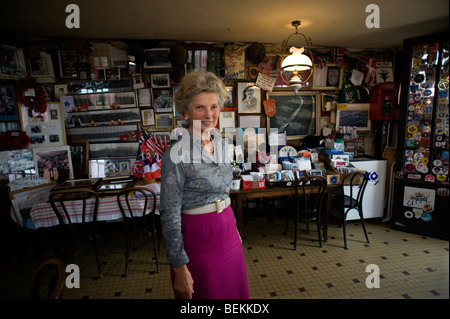 Arlette Gondree-Pritchett in the Cafe Gondree at Pegasus Bridge ...