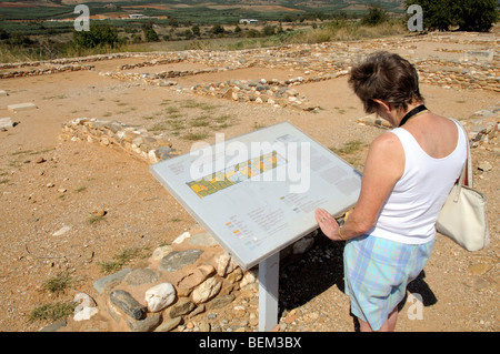 Tourist information at Olynthos ancient Greek city archaeological ...