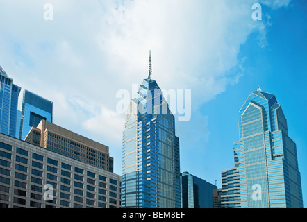 The towers of Center City Philadelphia rise beyond rowhomes along ...