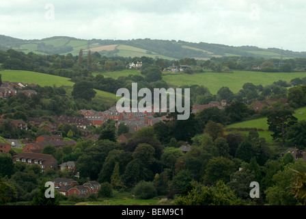 Exwick, Exeter, Devon UK, and surrounding fields and countryside Stock ...