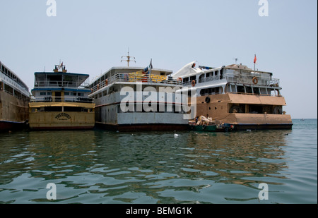 Indonesian passenger ferries at Manado, Sulawesi, Indoesian Stock Photo ...