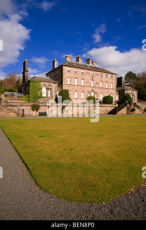 Pollok House in Pollok Country Park Glasgow Scotland with formal garden ...