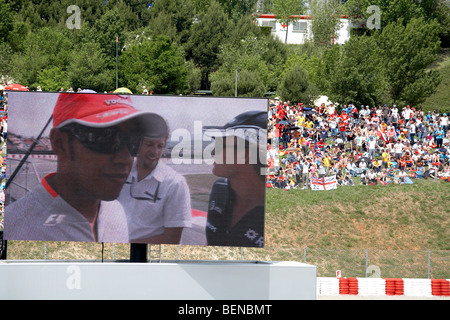 Ferrari driver Lewis Hamilton before the driver parade at the Circuit ...