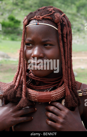 Namibia. Portrait of a Himba woman in Kunene region Stock Photo - Alamy